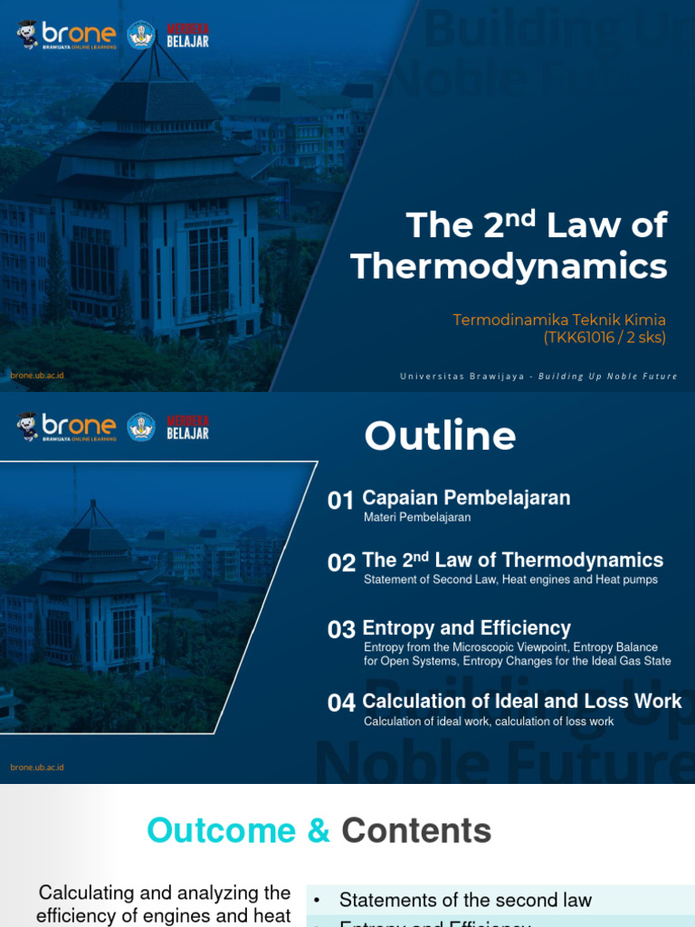 (TKK61016) 5. The 2nd Law of Thermodynamics | PDF | Heat | Entropy