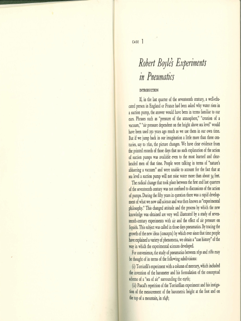 Conant-Robert Boyles Experiments Part 1 | PDF