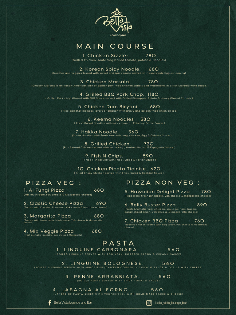 Bella Menu | PDF | Sauce | Tomato Sauce