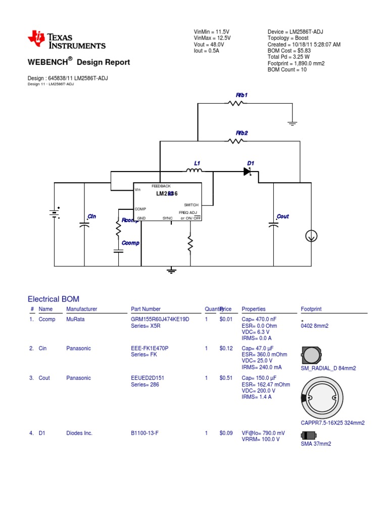 LM2586 - 12V To 48V | PDF | Simulation | Capacitor