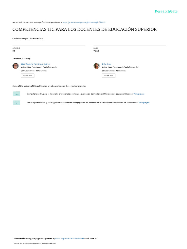 Tics De Educacion Superior Pdf