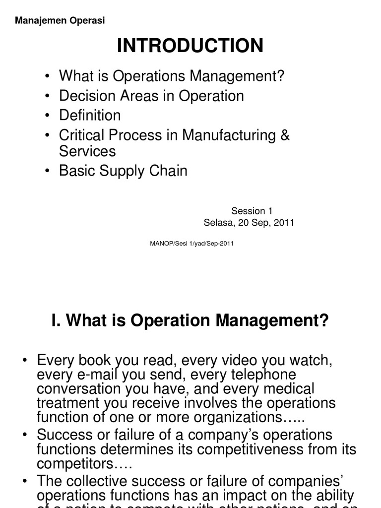Understanding Operations Management Basics | PDF | Supply Chain ...