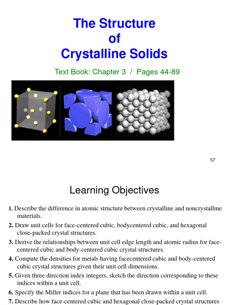 Crystal Structures | PDF | Crystal Structure | Crystal