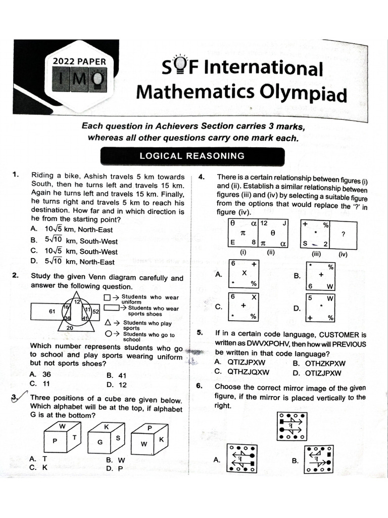 Sof Imo 10TH Maths | PDF