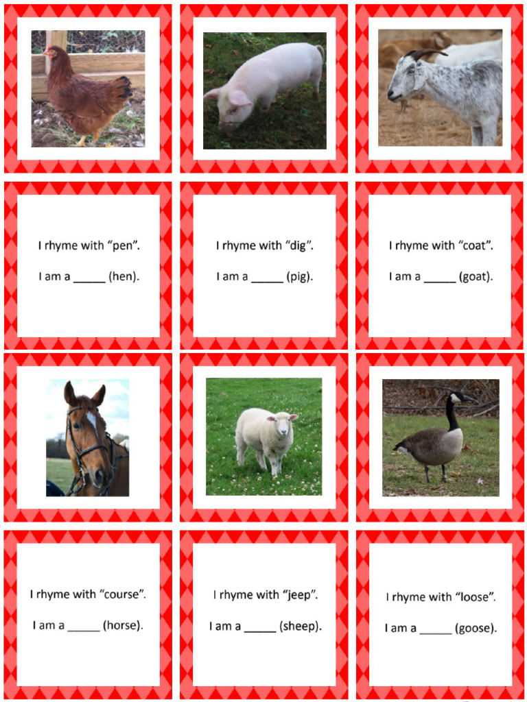 Simple Farm Animal Riddles | PDF