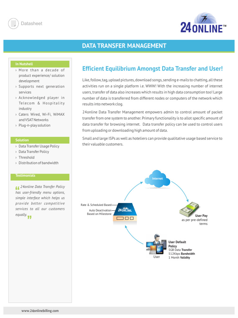 Data Transfer Management (Data bundles) | PDF | Internet | Internet ...