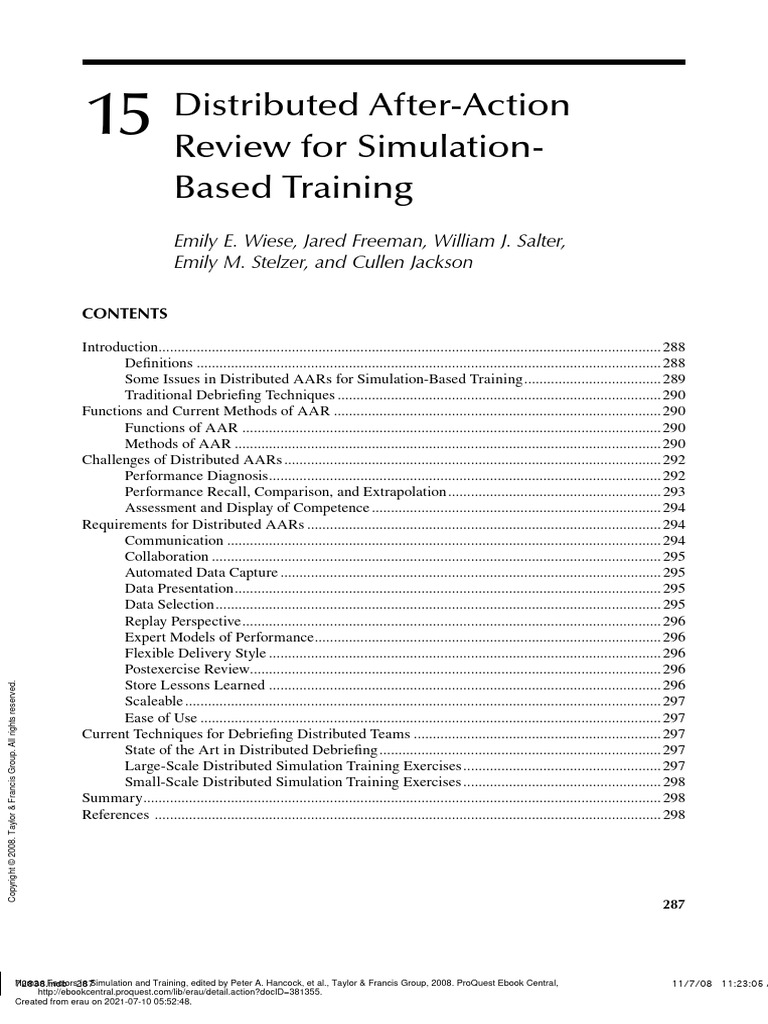 Human Factors in Simulation and Training - (Chapter 15. Distributed ... Human Factors in Simulation and Training - (Chapter 15. Distributed ...
