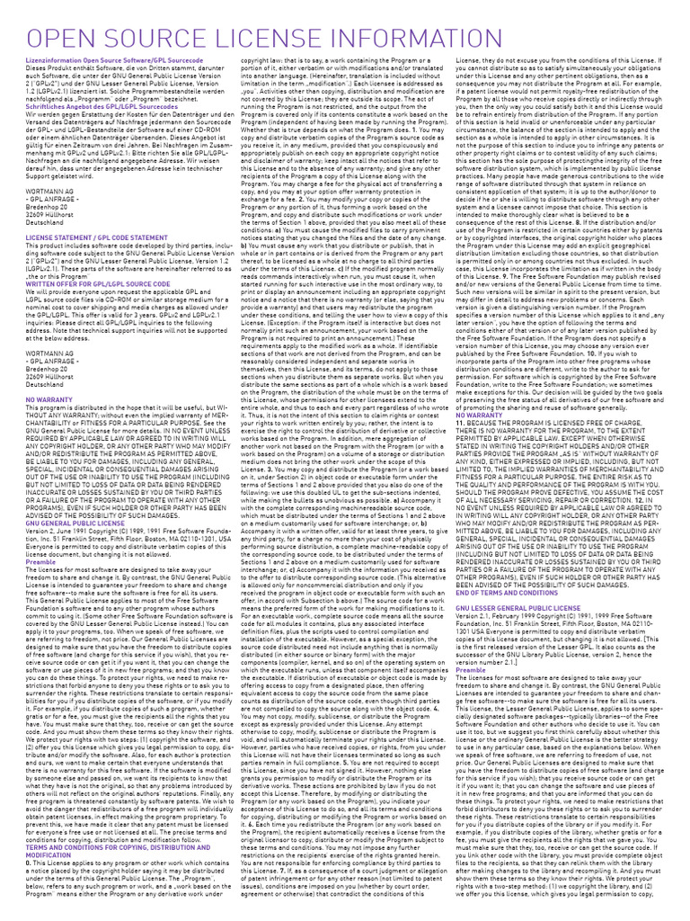 General Public License GPL - Ver.2 | PDF | Source Code | Free Software