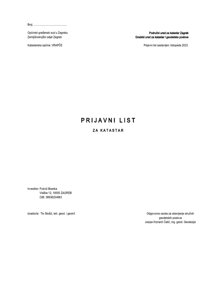 07 - 9999 2023-019 - 07.1 Prijavni List KT | PDF