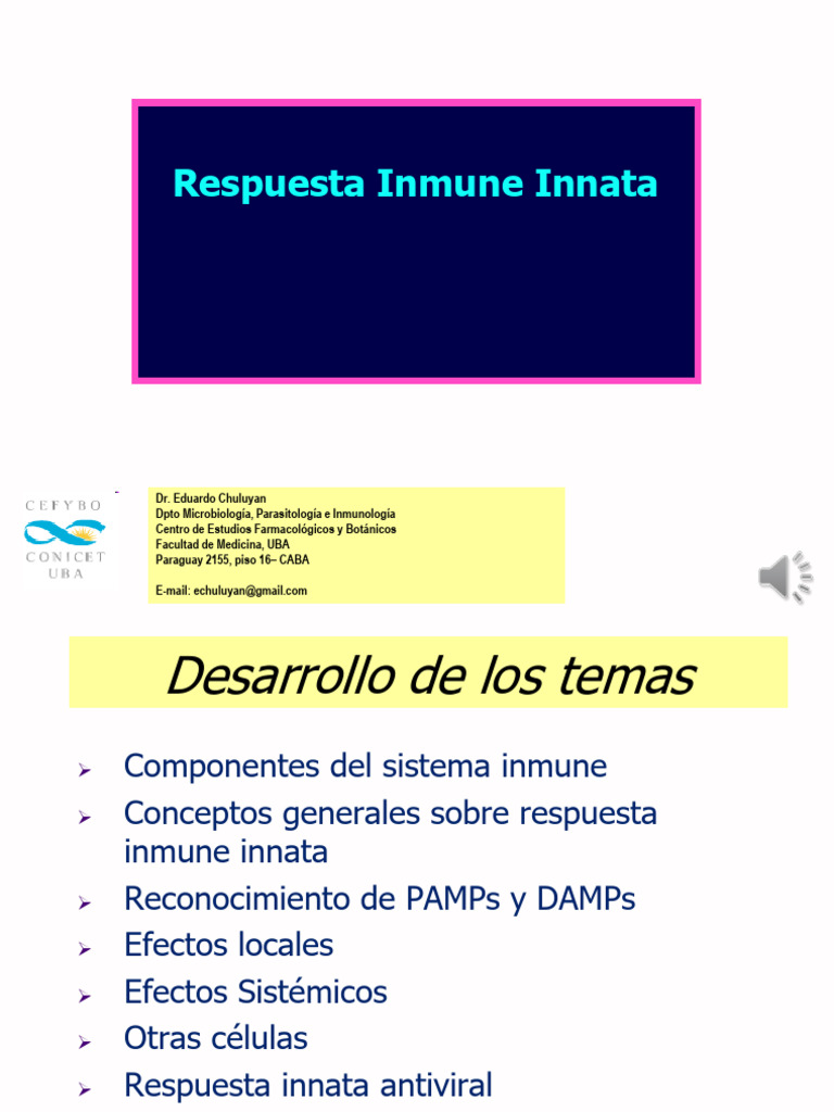 Introducción A La Respuesta Inmune Innata | PDF | Sistema inmune | Sistema inmune innato