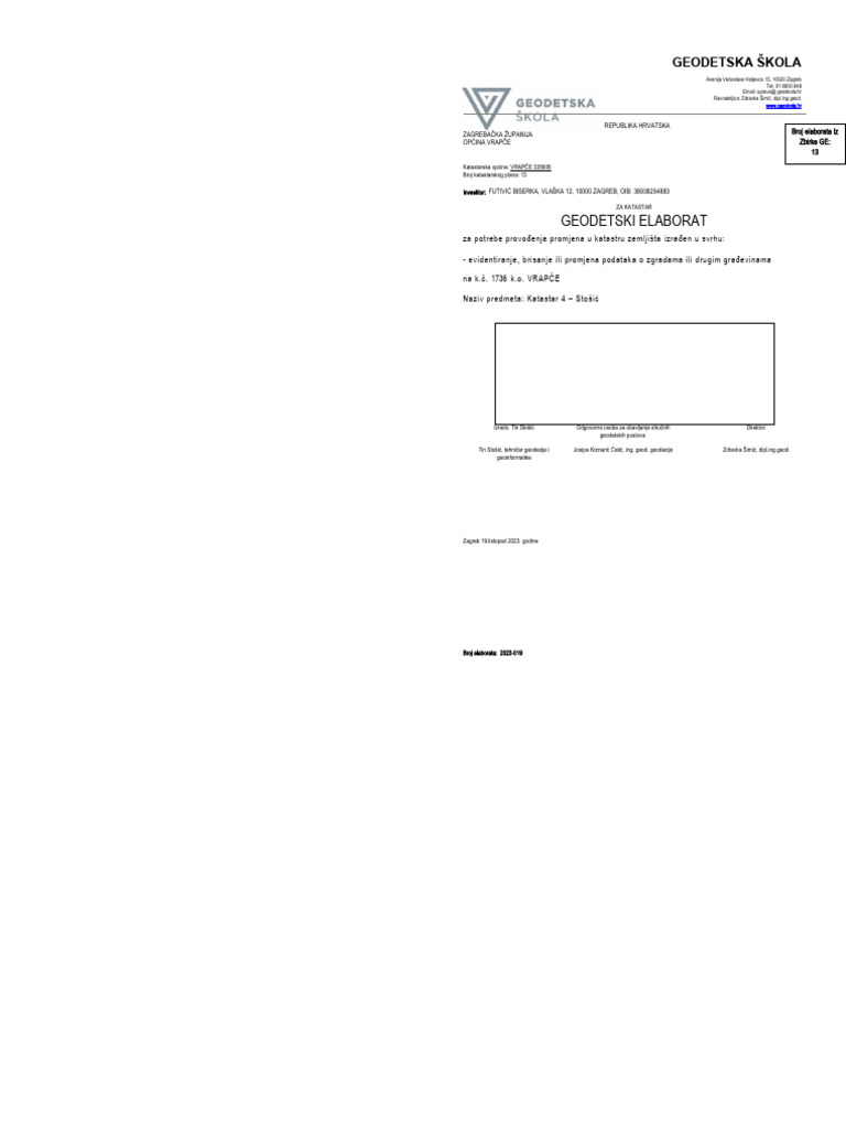 01 - 9999 2023-019 - 01.1 Naslovna I Sadrºaj KT - A3 | PDF
