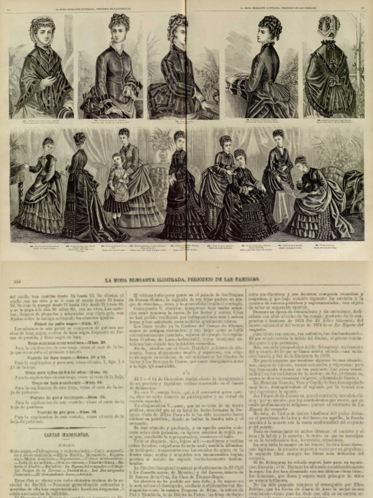 556 La Moda Elegante'Ilüstkada, Periódico de Las Familias. La Moda ...