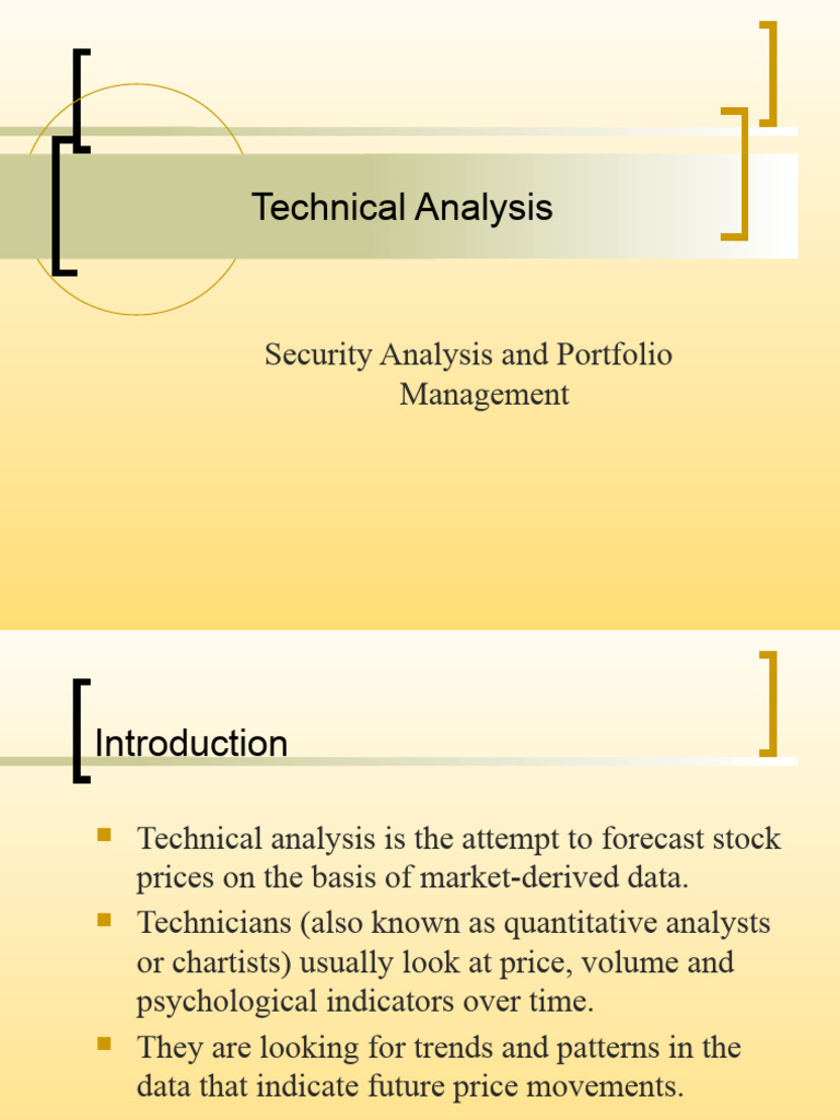 Technical Analysis | PDF | Technical Analysis | Market (Economics)