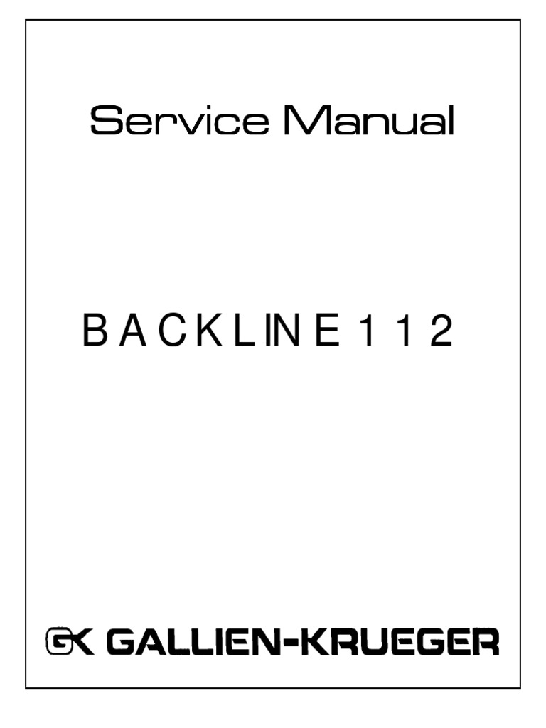 Backline 112 Service Manual | PDF | Electronic Engineering | Electricity