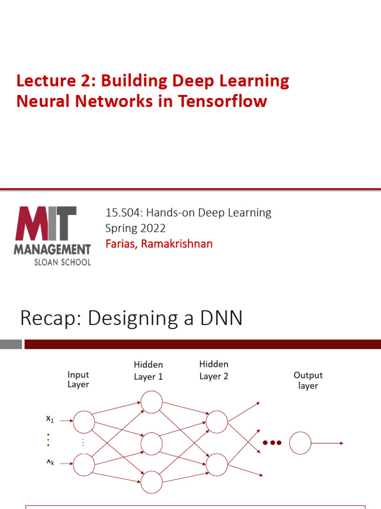 HODL Lec 2 Training NNs Intro TF | PDF | Errors And Residuals | Statistical Classification