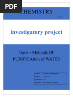Chemistry Investigatory Project | PDF | Water Purification | Distillation