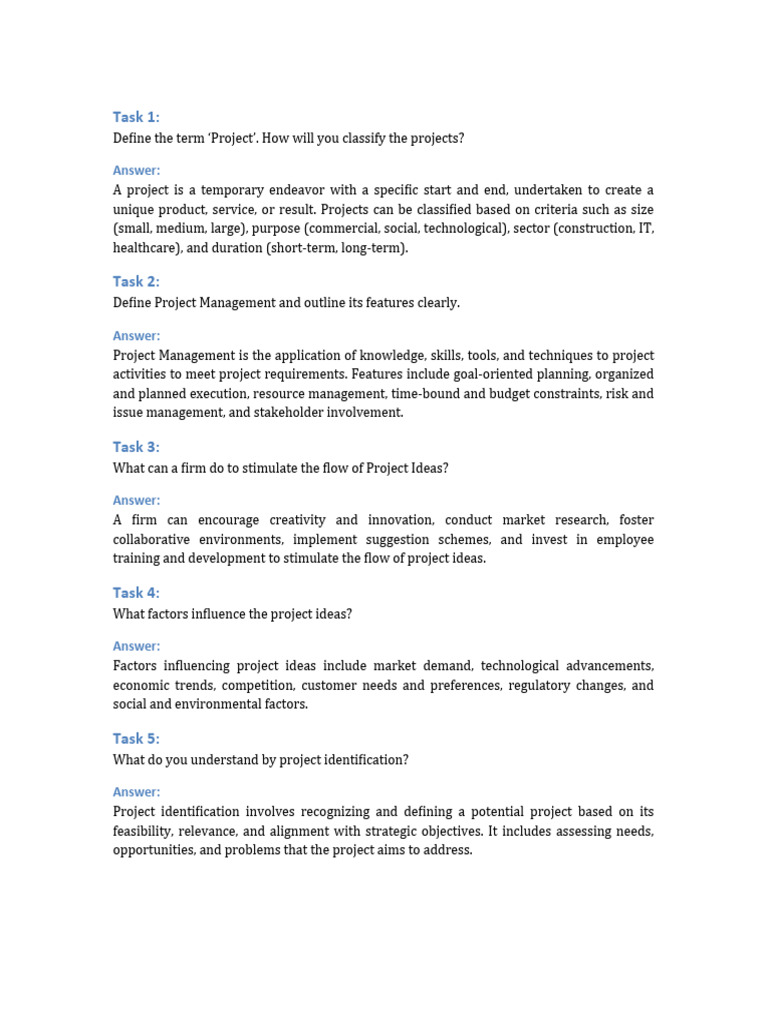 Project Management: Definitions & Strategies | PDF