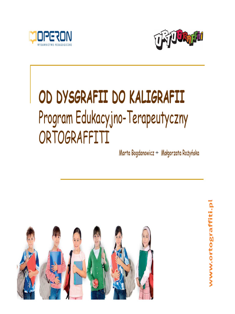 Od dysgrafii do kaligrafii - prezentacja | PDF