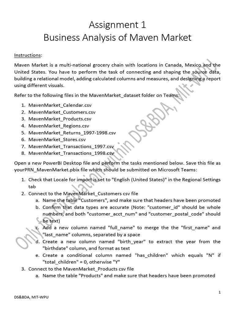 DV Assignment1 PowerBI Part1 | PDF | Comma Separated Values | Computing