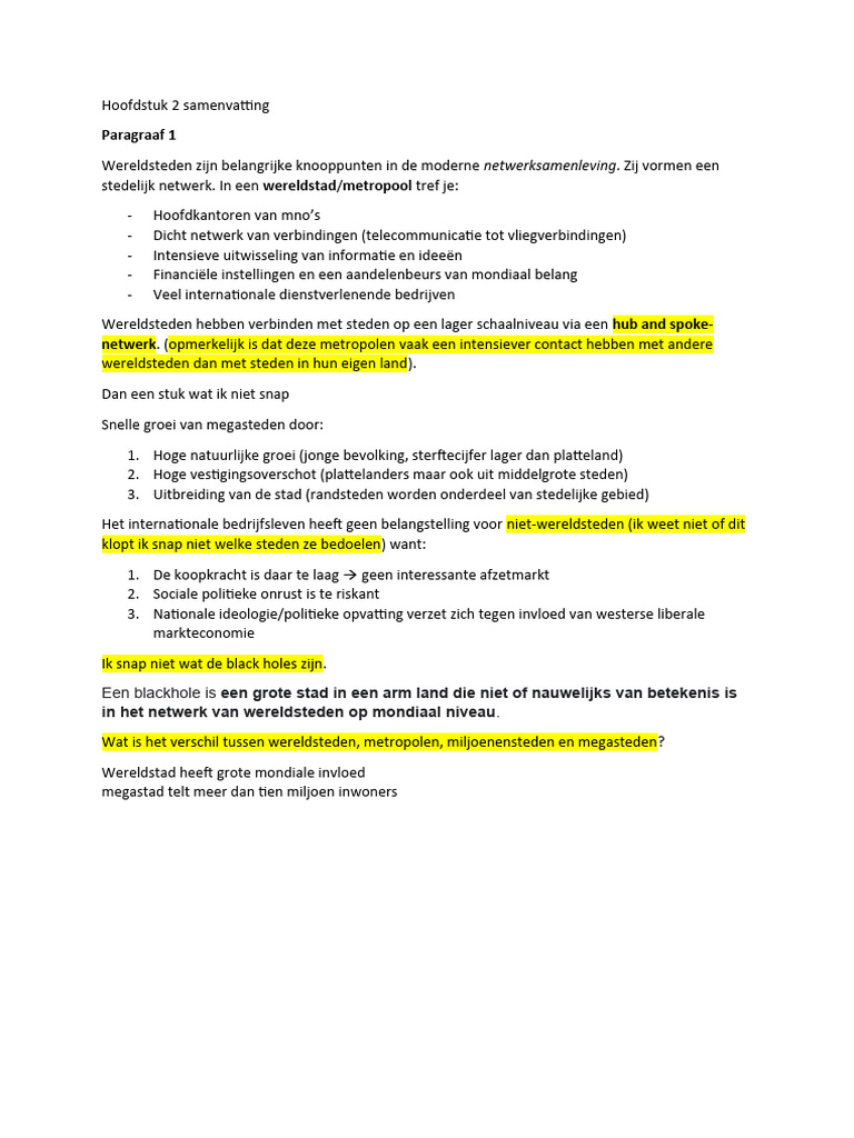 Samenvatting BuiteNLand 6 Vwo H2 | PDF