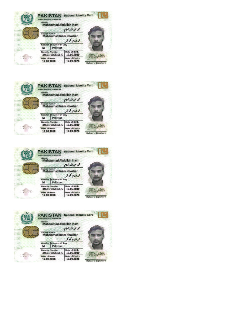 Abdullah Id Card | PDF