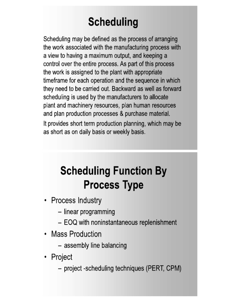 Scheduling | PDF Scheduling | PDF