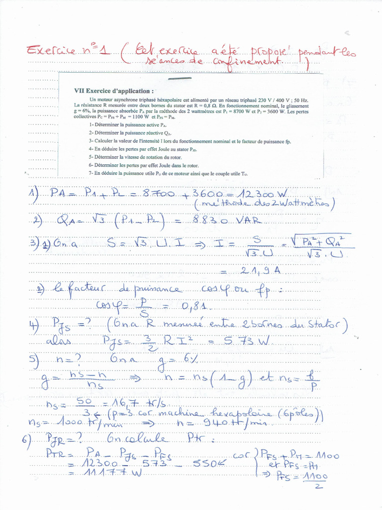 Exercices Corrigés MAS | PDF