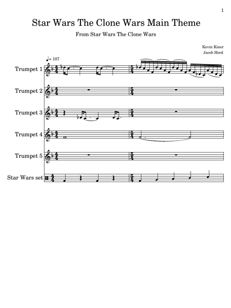 Star Wars The Clone Wars Main Theme | PDF