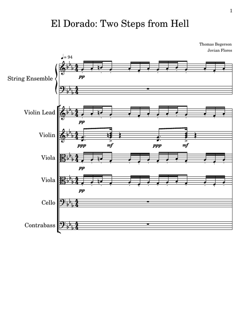 El Dorado - Two Steps From Hell | PDF | Double Bass | Classical Music Groups