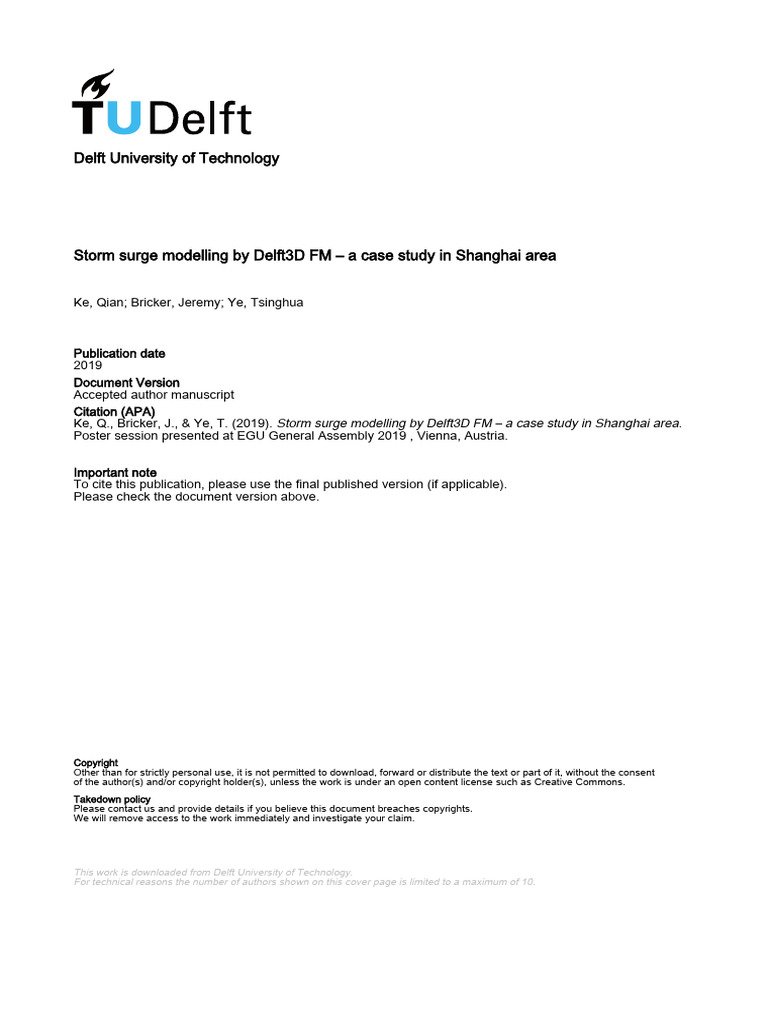 Modelacion de Tormenta Delft3d FM | PDF | Storm Surge | Tide