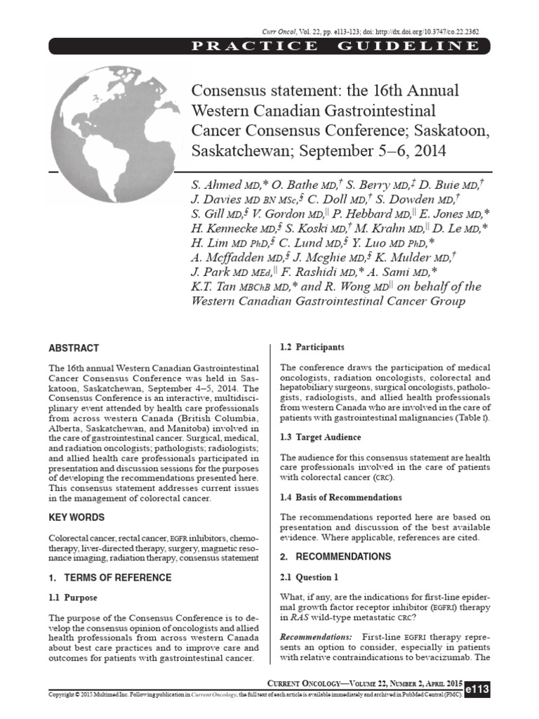 Consensus Statement: The 16th Annual Western Canadian Gastrointestinal ...