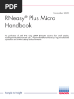 Rneasy Plus Micro Kit: Quick-Start Protocol March 2016 | PDF | Lysis ...