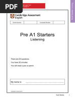 Sample Test - Starters - Listening | PDF | University Of Cambridge ...