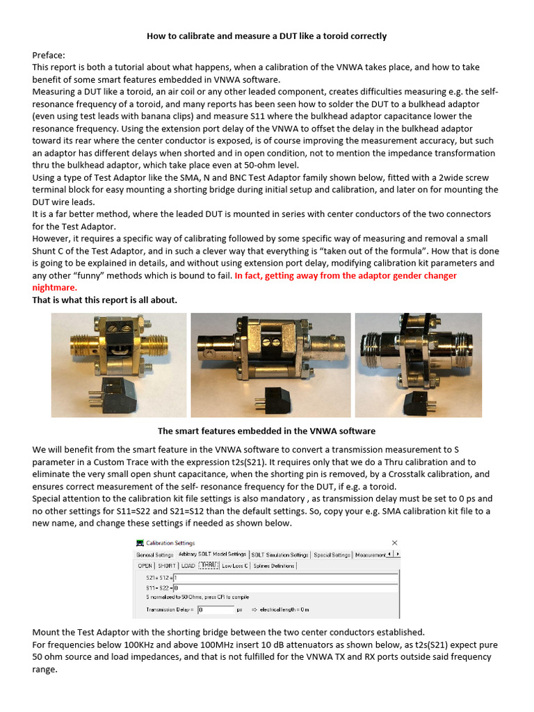 How To Calibrate and Measure A DUT Like A Toroid Correctly The Smart ...