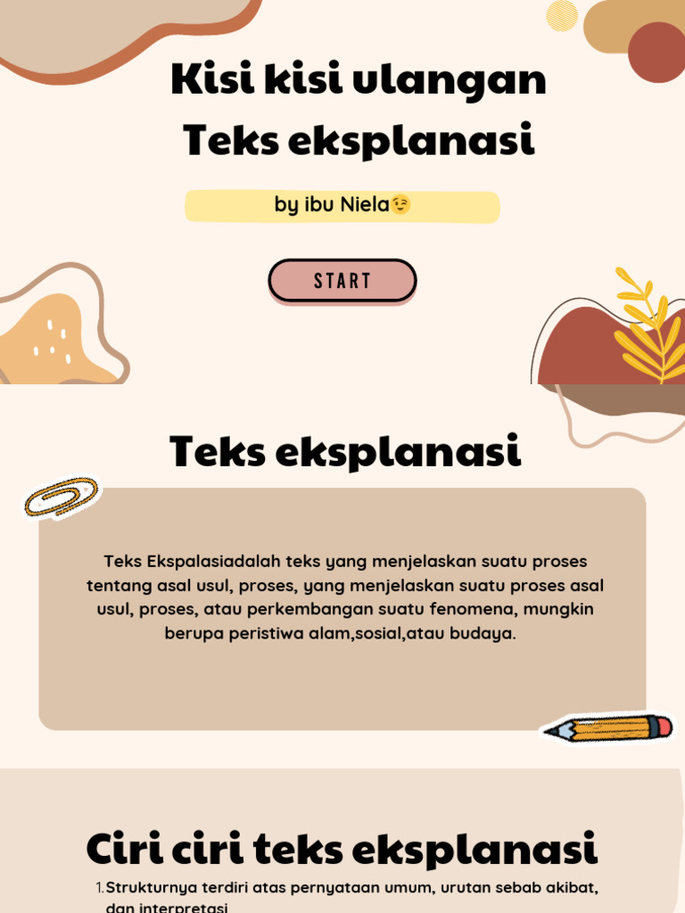 Kisi Kisi Ulangan Teks Eksplanasi | PDF