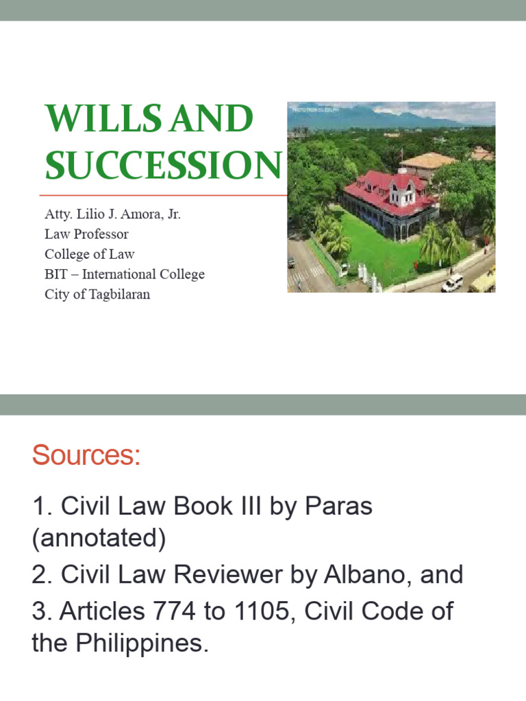 Wills and Succession Lecture Powerpoint | PDF | Will And Testament ...