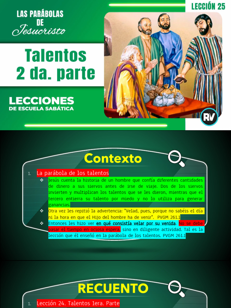 Leccion 25. Los Talentos 2da. Parte | PDF | Sansón | Dios