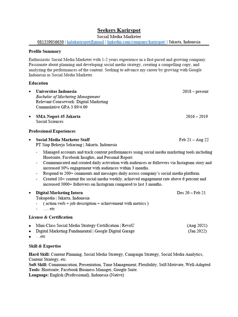 (CV Professional 1) Social Media Marketer | Download Free PDF | Popular ... (CV Professional 1) Social Media Marketer | Download Free PDF | Popular ...