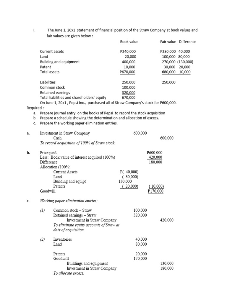 Buscom 3 | PDF | Book Value | Goodwill (Accounting)