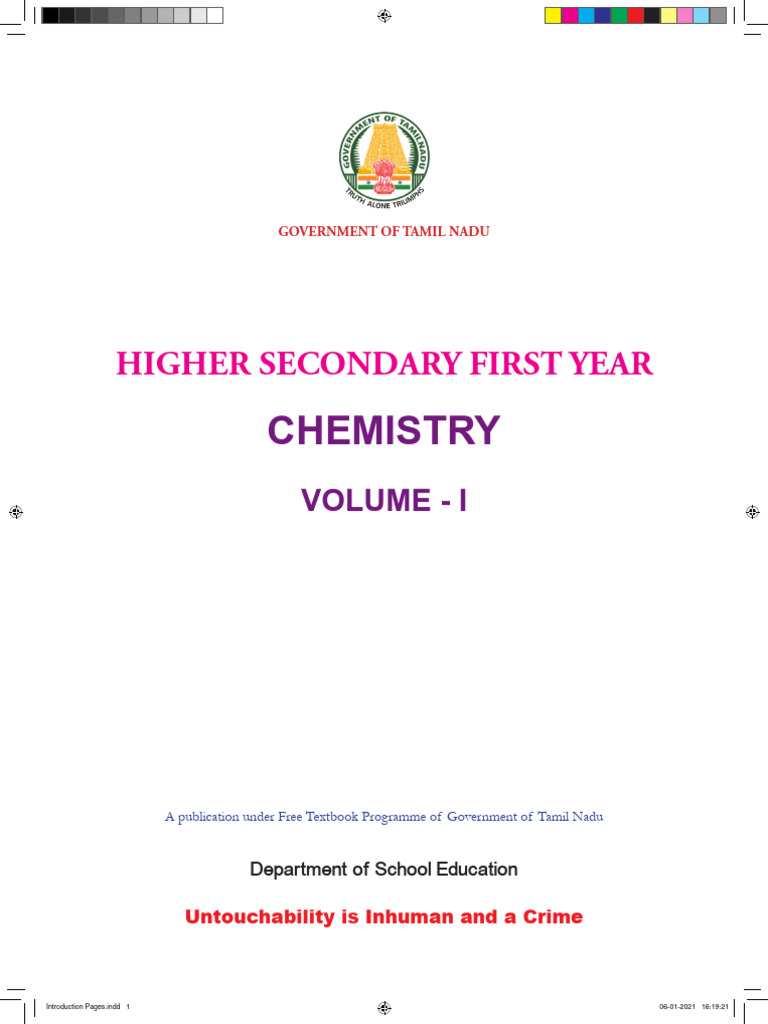 11th STD Chemistry EM Vol 1 Errata 2021 | PDF | Redox | Chemical Elements