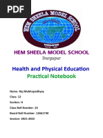 Practical File 2024 Physical Education Class 12 | PDF