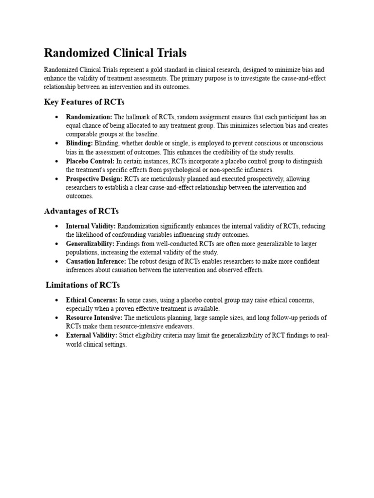 Randomization and Clinical Trials | PDF | Randomized Controlled Trial ...