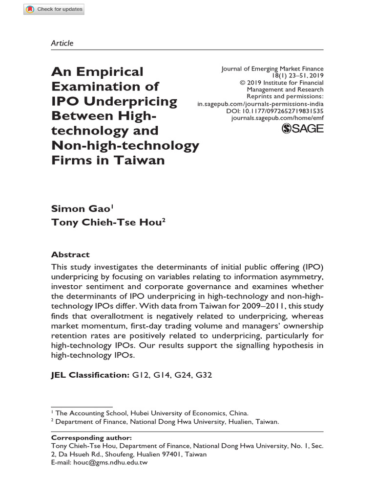 2019, Simon Gao | PDF | Initial Public Offering | Stocks