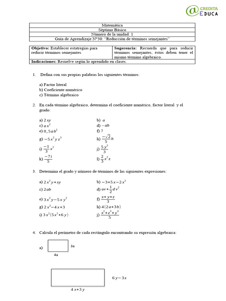 Matemáticas 7°básico G30 | PDF