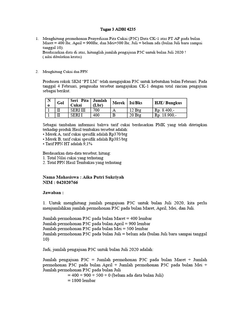 Tugas 3 ADBI 4235 | PDF