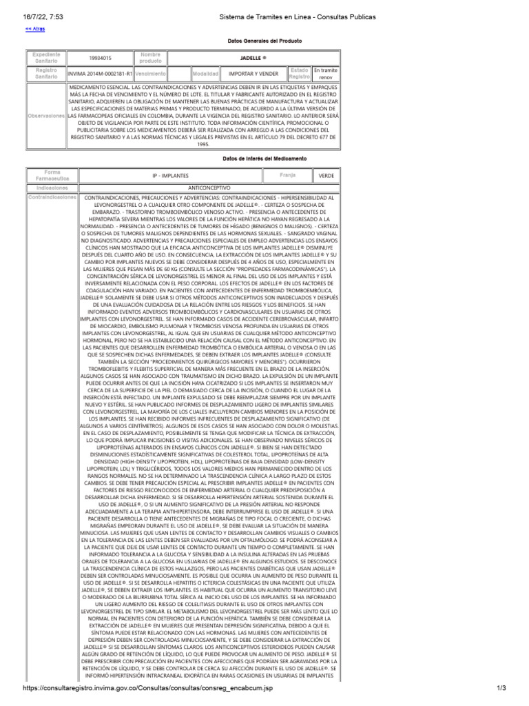 148 - Levonorgestrel 75mg Implante Jadelle | PDF