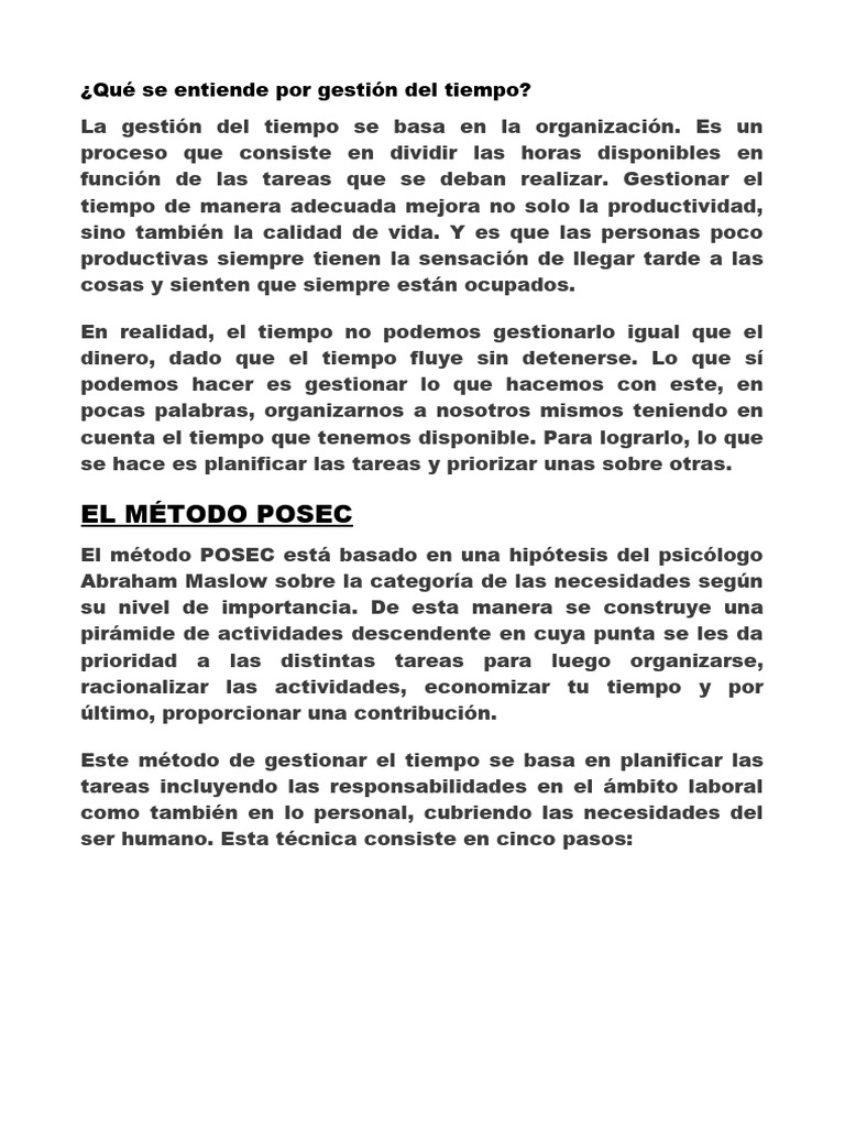 Metodo Posec | PDF