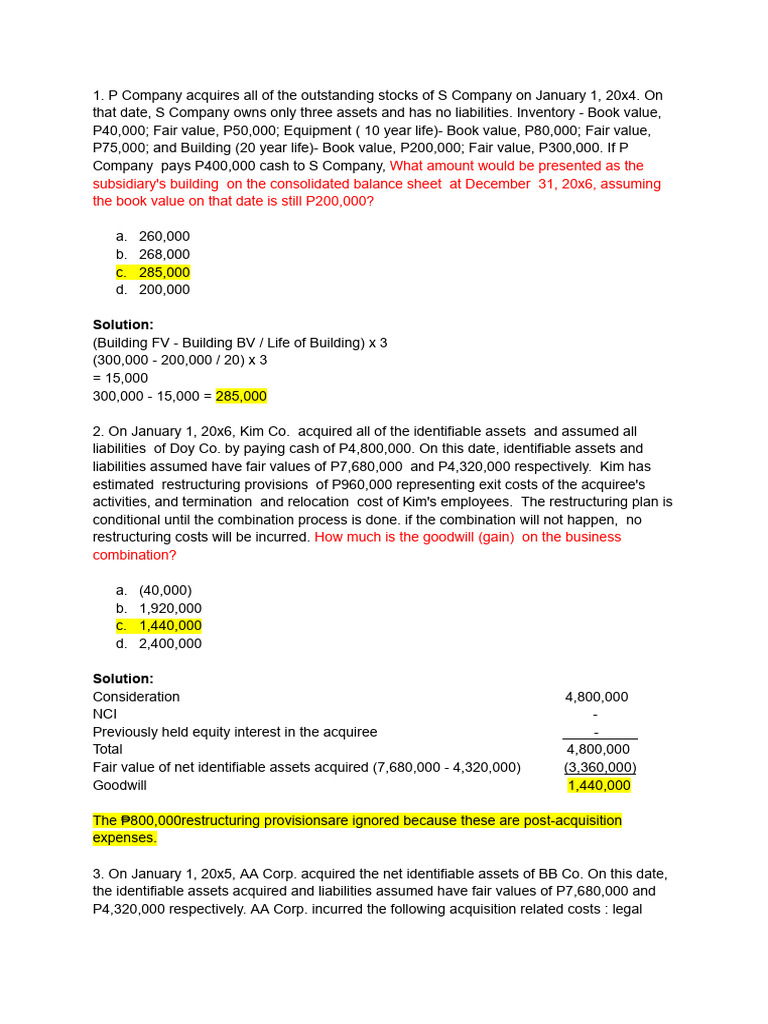 Midterms Solution | PDF | Book Value | Retained Earnings