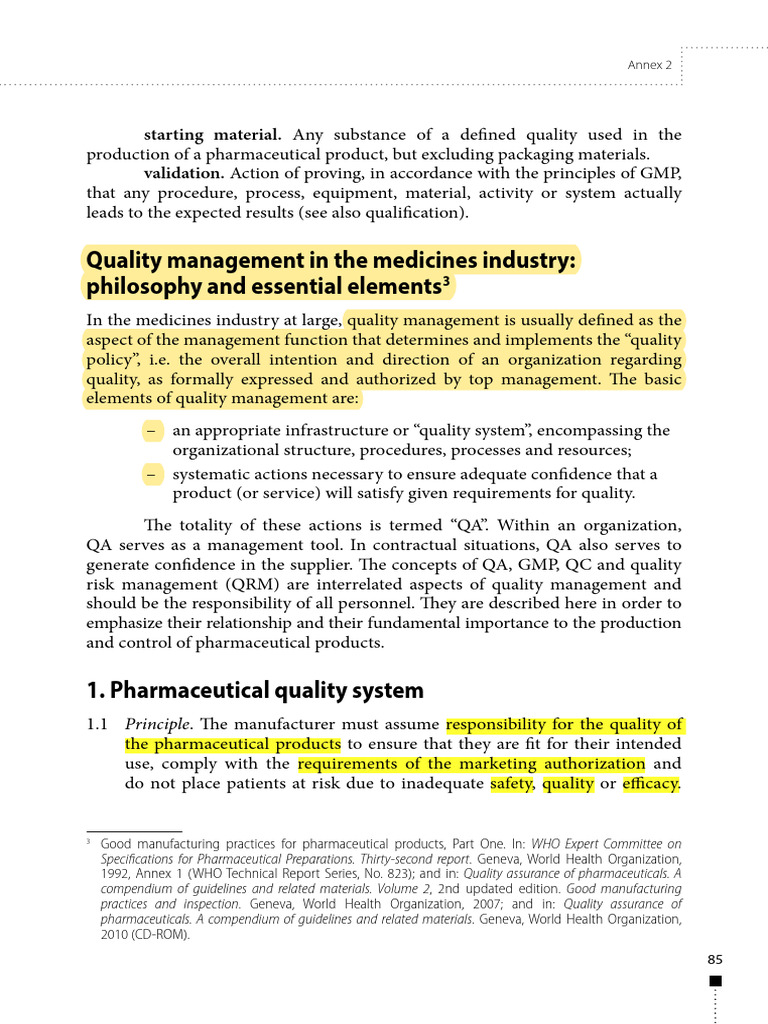 Pharmaceutical Quality Management Guide | PDF | Quality Assurance ...