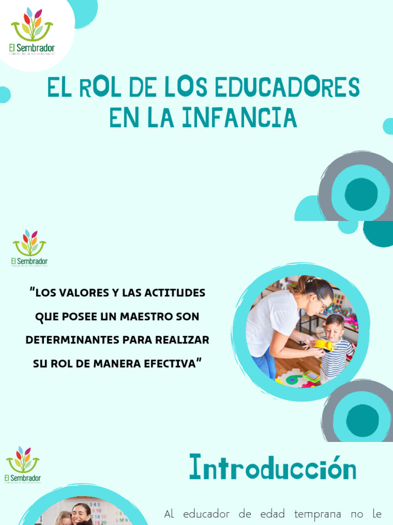 El Rol de Los Educadores en La Infancia - Carlos Jaramillo | PDF | Maestros | Aprendizaje